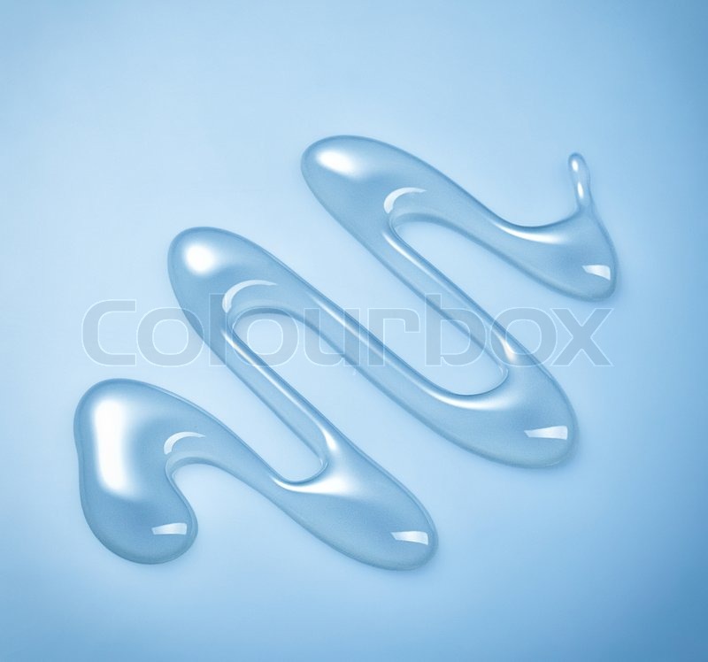 Blue abstract liquid drop macro | Stock image | Colourbox