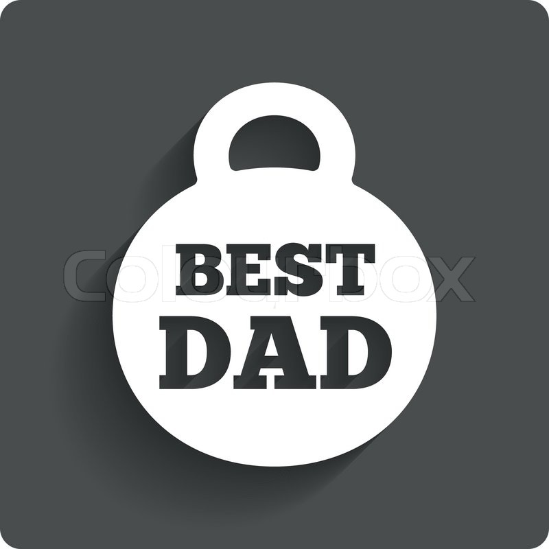 Best dad sign icon. Award weight ... | Stock Vector | Colourbox