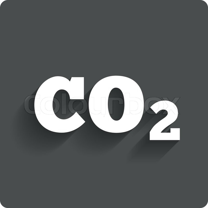 CO2 carbon dioxide formula sign icon. ... | Stock vector | Colourbox
