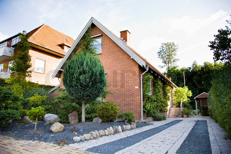 Villa with a driveway | Stock image | Colourbox