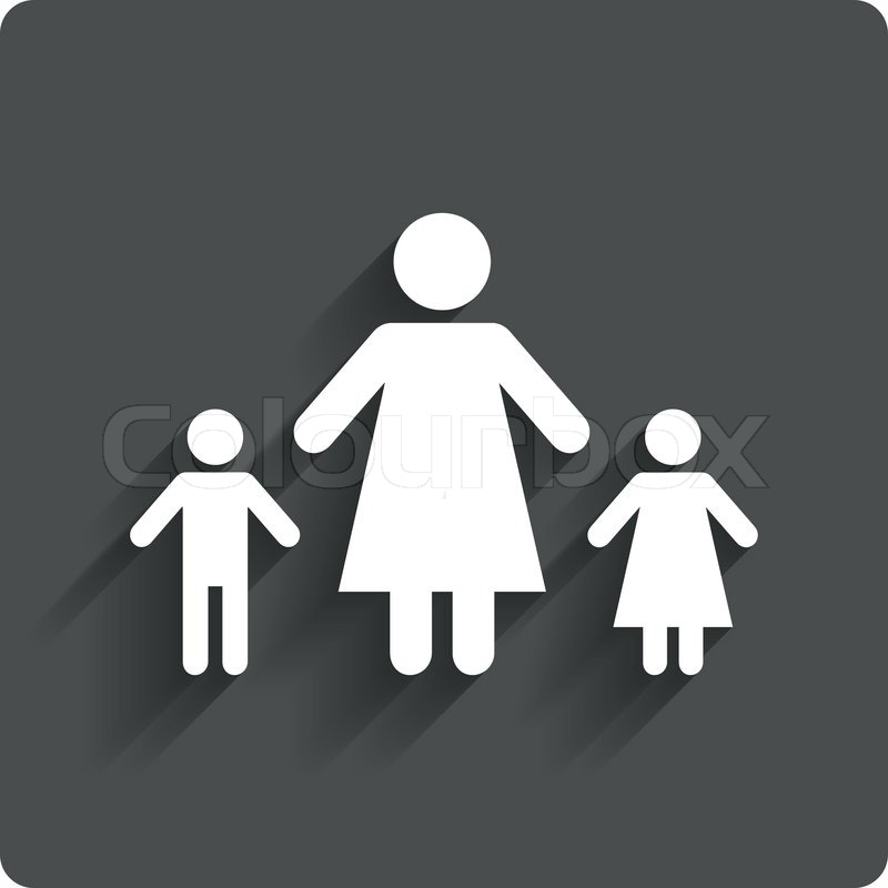 Mother And Two Children Symbol