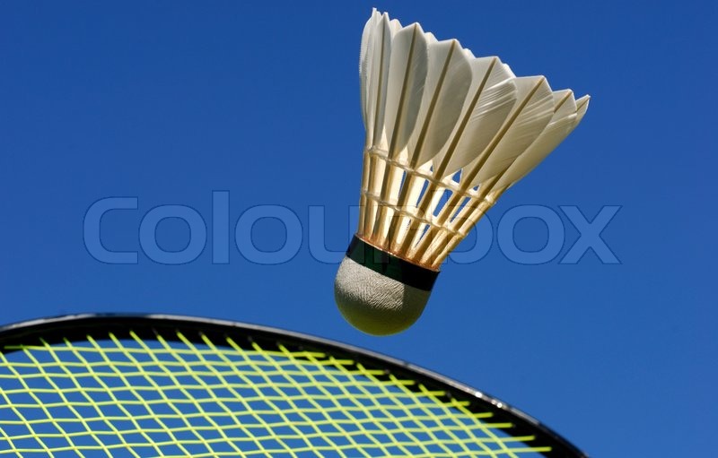 Badminton action closeup | Stock Photo | Colourbox