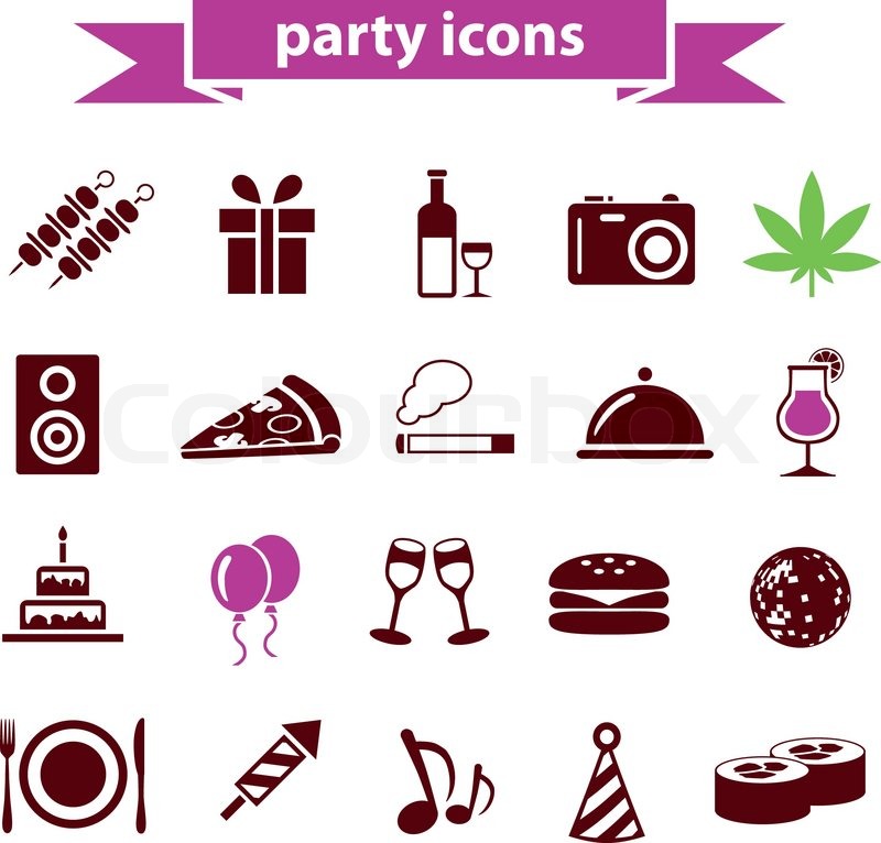 Party icons | Stock vector | Colourbox