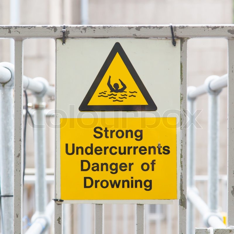 Water hazard signs, strong ... | Stock image | Colourbox