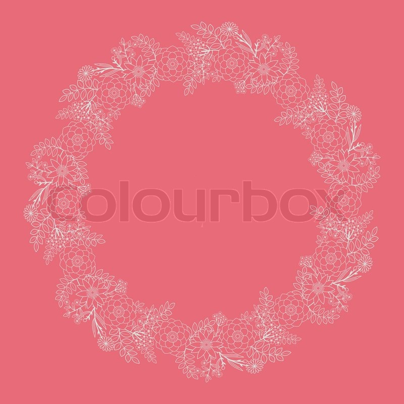Round framework with decorative ... | Stock vector | Colourbox
