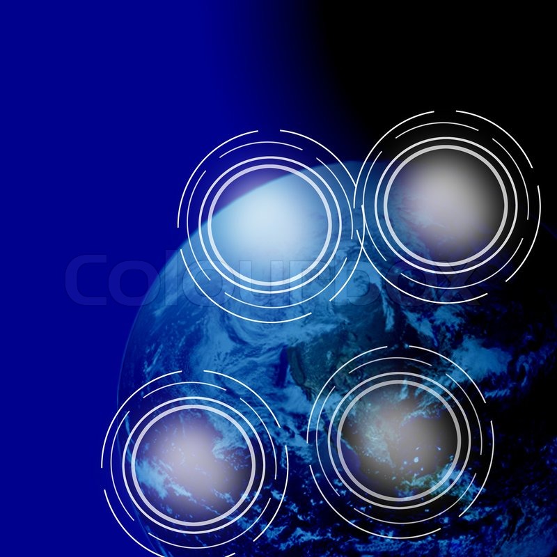 Abstract signal on earth, looking from ... | Stock image | Colourbox