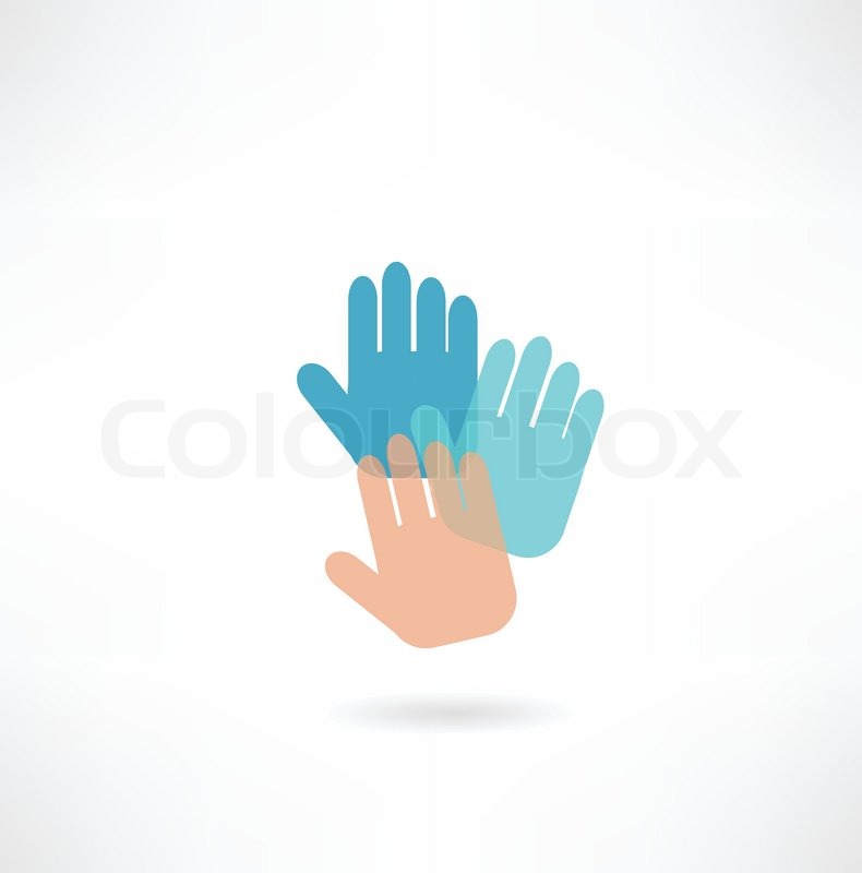 Colorful hand icon | Stock vector | Colourbox