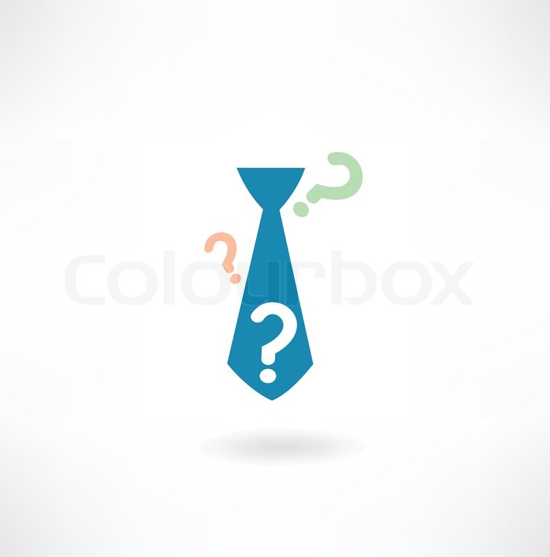 Tie with a question mark icon | Stock vector | Colourbox