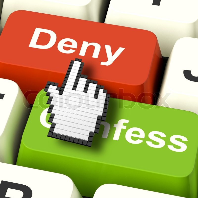 Denial Deny Keys Showing Guilt Or ... | Stock image | Colourbox