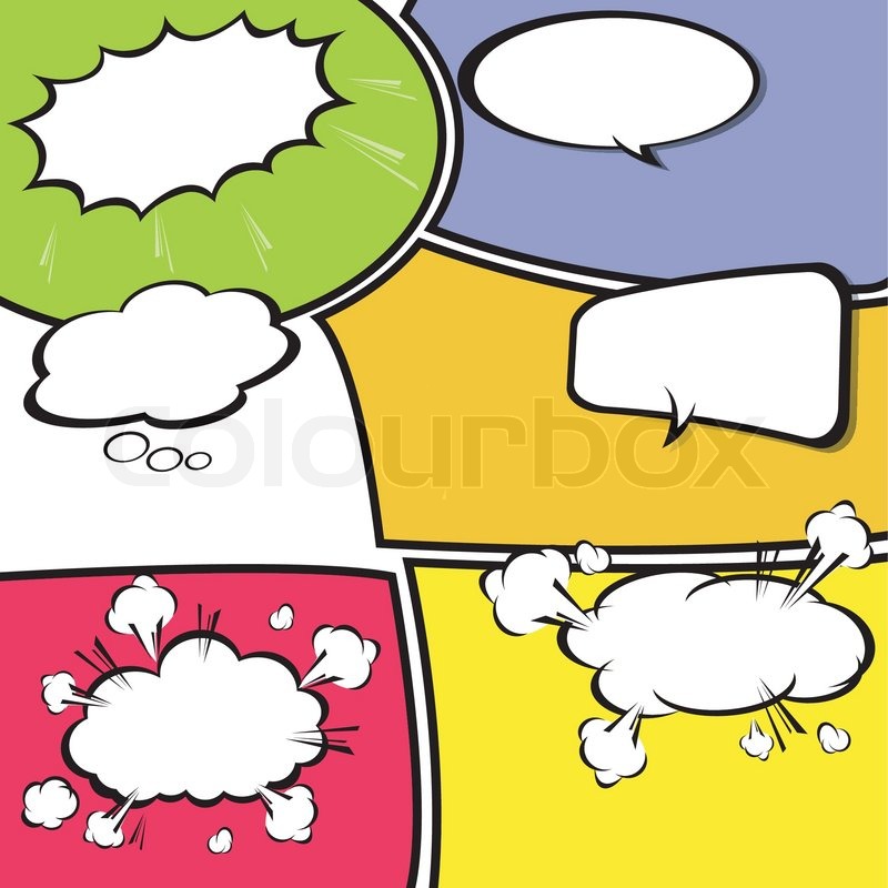 Comic speech bubbles,Vector ... | Stock vector | Colourbox