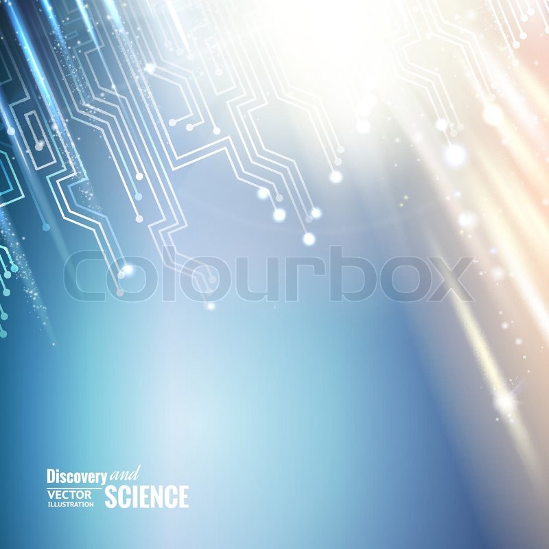 Color circuit over bright background. ... | Stock vector | Colourbox