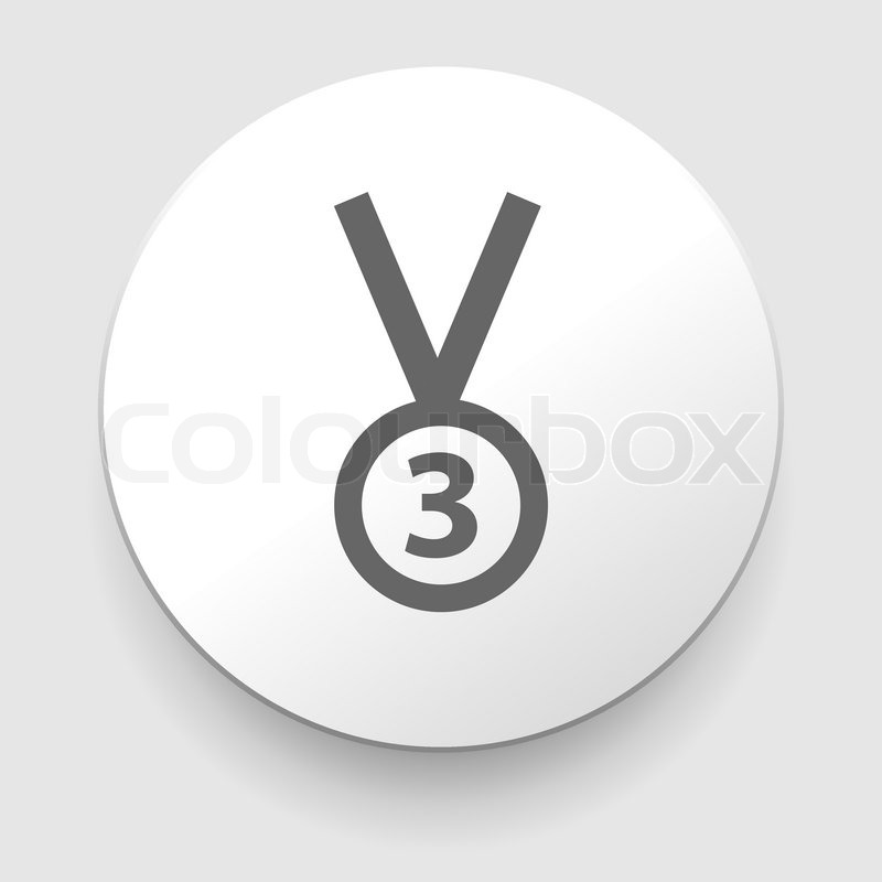 3rd Position Medal Icon - vector ... | Stock vector | Colourbox