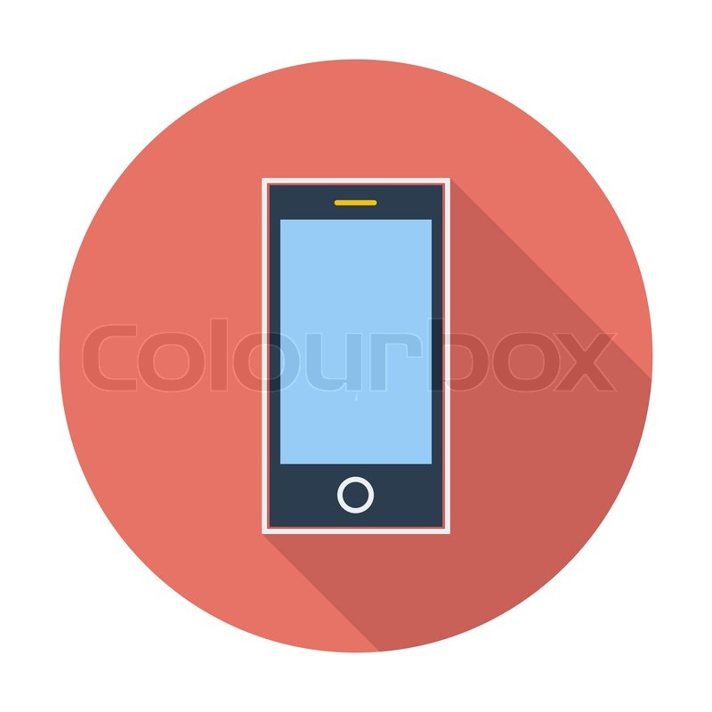 Smartphone. Single flat color icon. ... | Stock vector | Colourbox