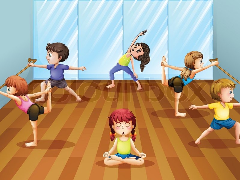 Illustration of children getting ready ... | Stock vector | Colourbox