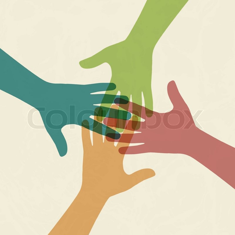 Hands connecting | Stock vector | Colourbox