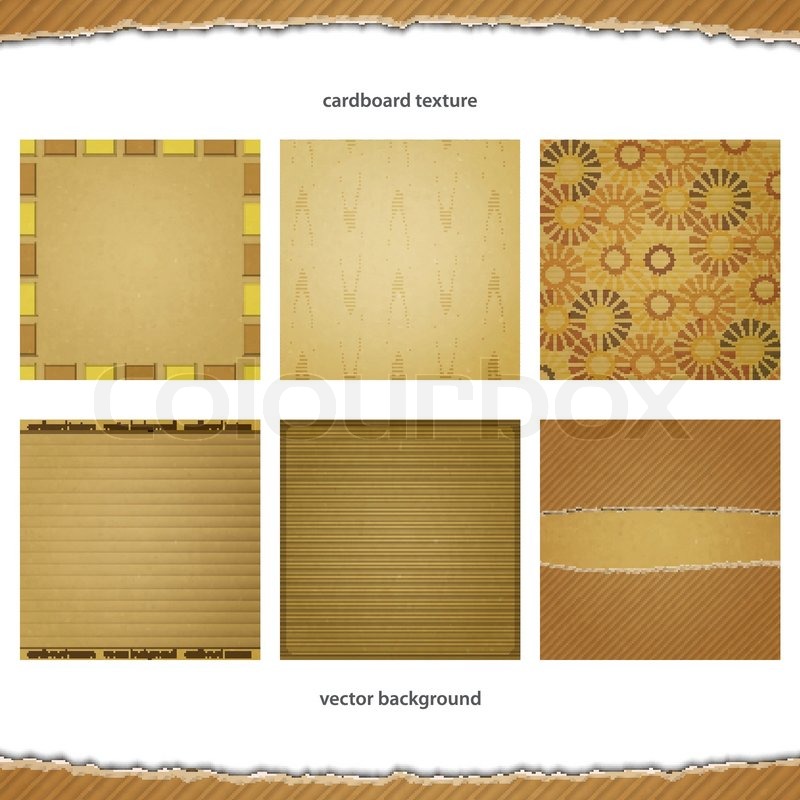 Cardboard backgrounds collection. ... | Stock vector | Colourbox