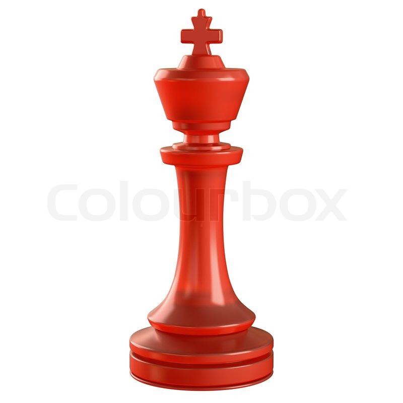 Red glass chess piece isolated. ... | Stock image | Colourbox