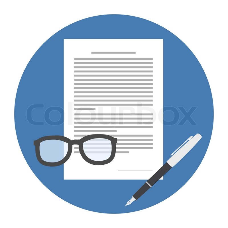 Vertrag-Symbol. flache Abbildung. | Stock-Vektor | Colourbox