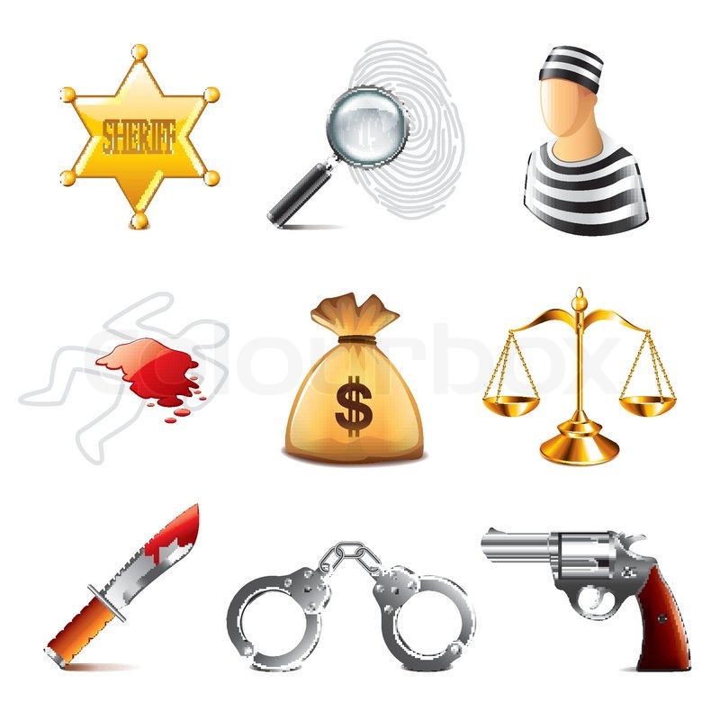 ?rime und Recht-Symbole-Vektor-set | Stock-Vektor | Colourbox