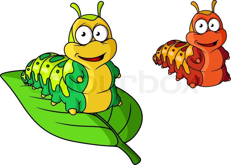 Cartoon cute caterpillar character ... | Stock vector | Colourbox