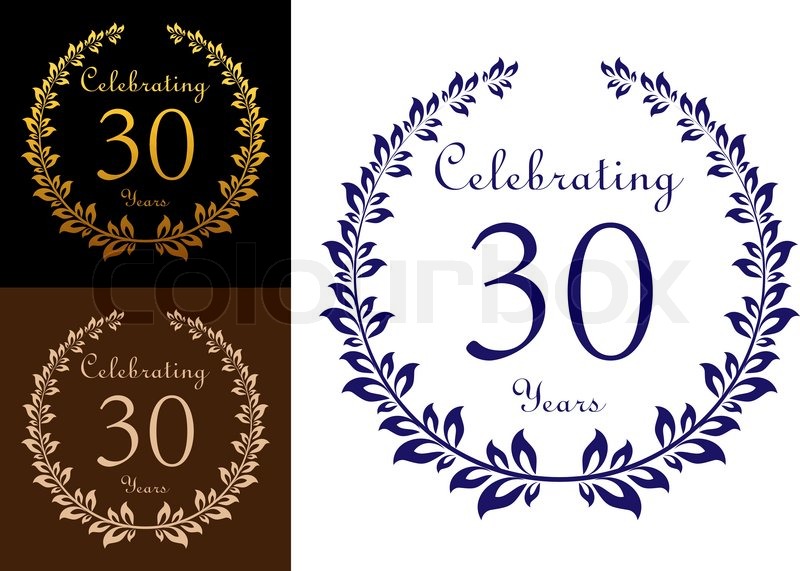 Anniversary jubilee celebration emblem ... | Stock vector | Colourbox