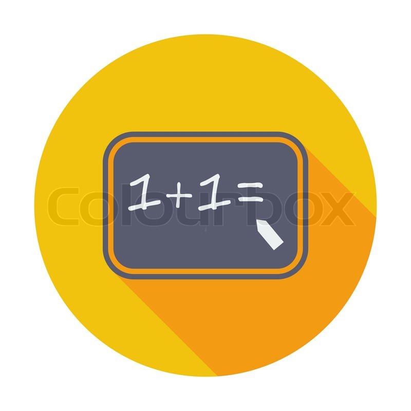Mathematics. Single flat color icon. ... | Stock vector | Colourbox