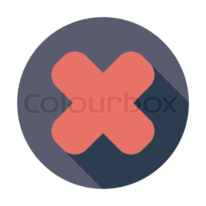 Delete button. Single flat color icon. ... | Stock vector | Colourbox