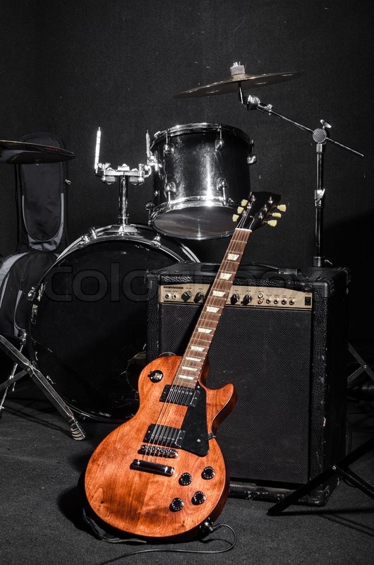 Set of musical instruments during ... | Stock image | Colourbox