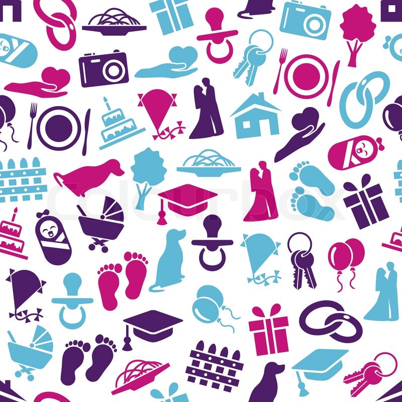 Family seamless pattern | Stock vector | Colourbox