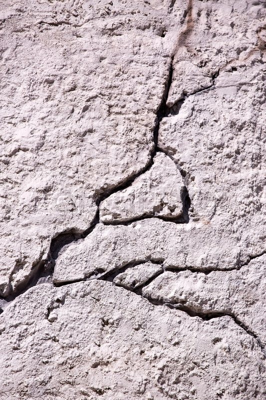 Large cracks in the old stone wall | Stock image | Colourbox