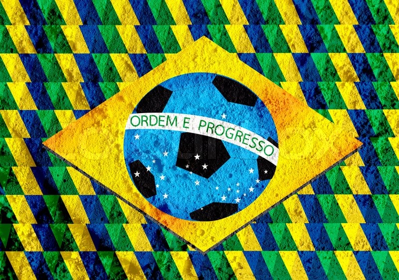 Abstract Flag of Brazil with Soccer ... | Stock image | Colourbox