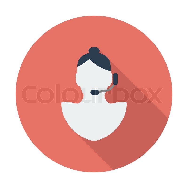 Call girl. Single flat color icon. ... | Stock Vector | Colourbox