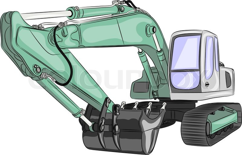 Vektor schwere Bagger | Stock-Vektor | Colourbox