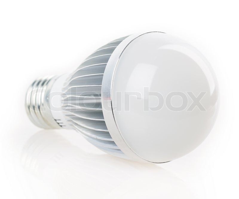 Led lamp light bulb isolated on white ... | Stock image | Colourbox