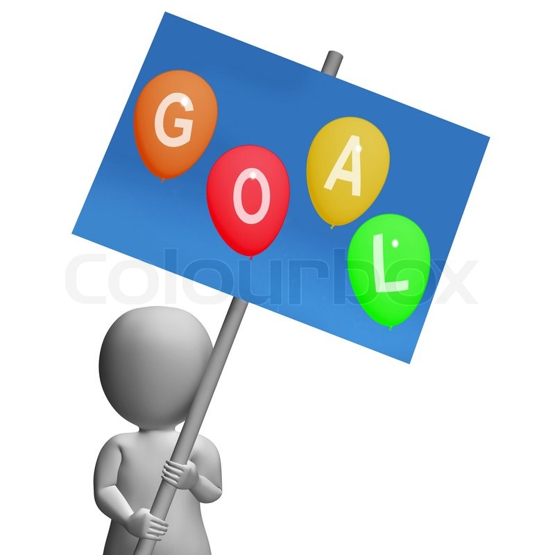 Sign Goal Balloons Representing ... | Stock image | Colourbox