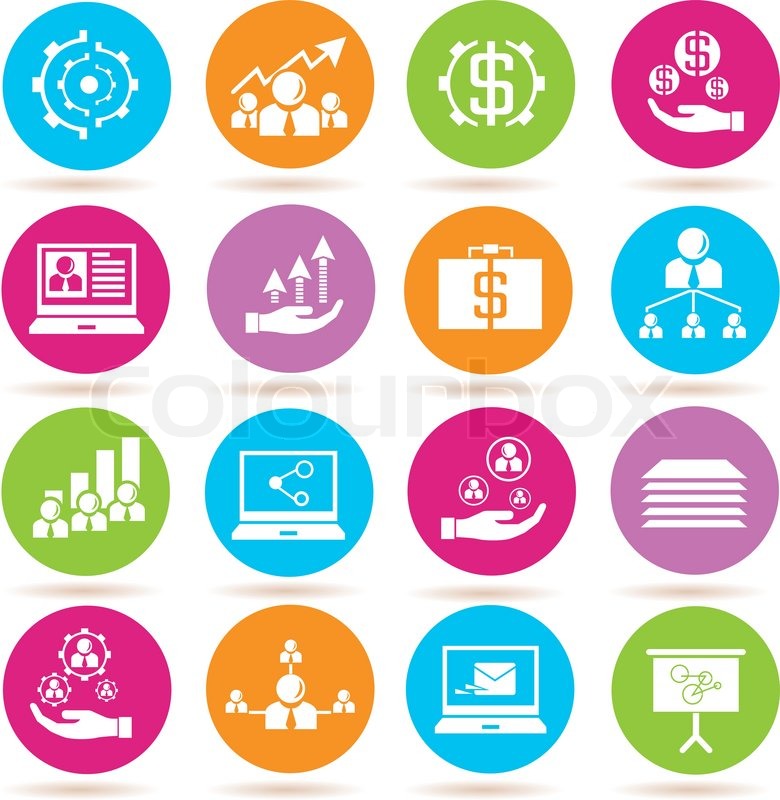 Business icons, banking icons | Stock vector | Colourbox