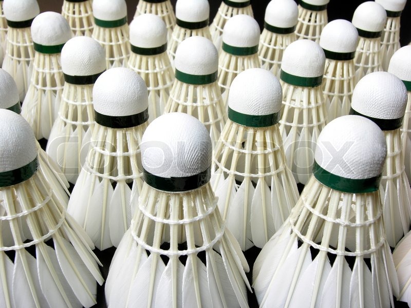 Shuttlecocks closeup and isolated on ... | Stock image | Colourbox