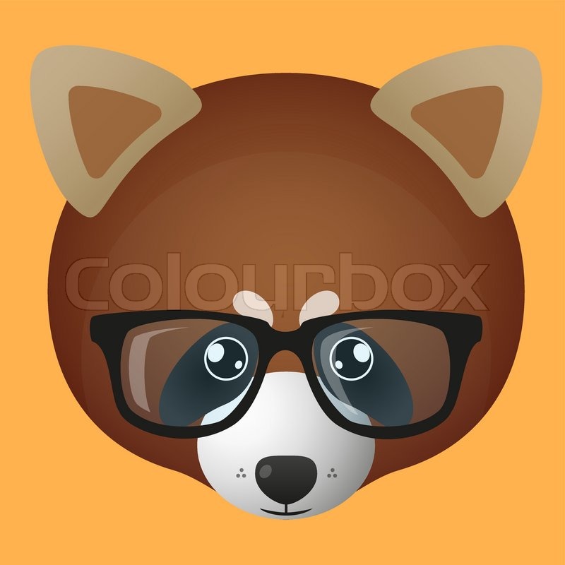 Illustration of a red panda avatar ... | Stock vector | Colourbox