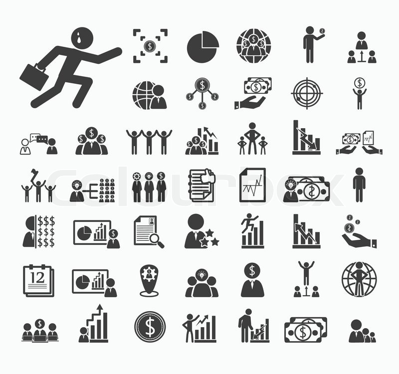 Human-Ressource-Icons Vektor-Satz | Stock-Vektor | Colourbox