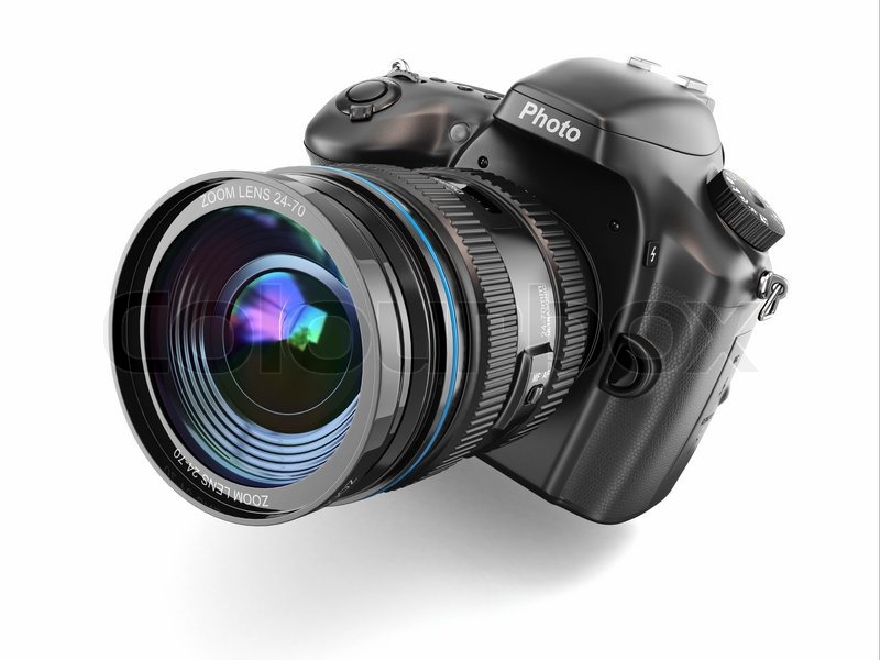Digitale Fotokamera auf weißem ... | Stock Bild | Colourbox