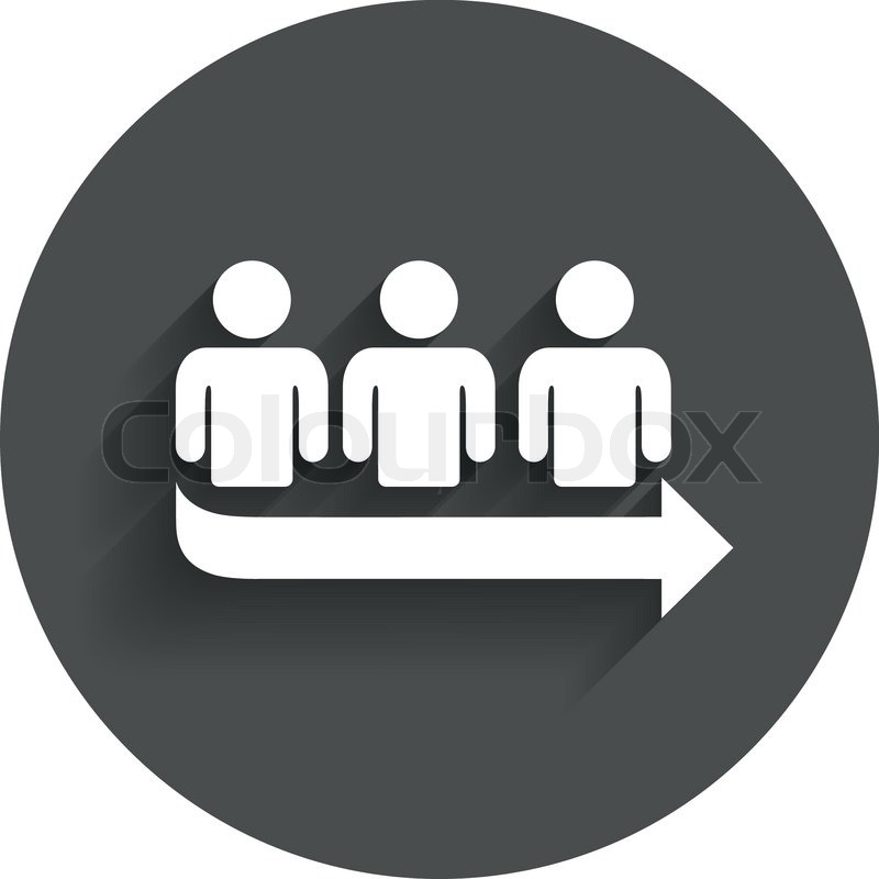 Queue sign icon. Long turn symbol. ... | Stock vector | Colourbox