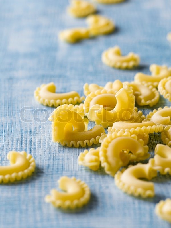 Uncooked cresto di gallo pasta | Stock image | Colourbox