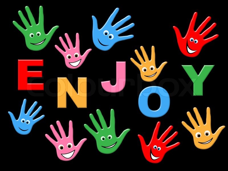 Kids Enjoy Represents Child Children ... | Stock image | Colourbox