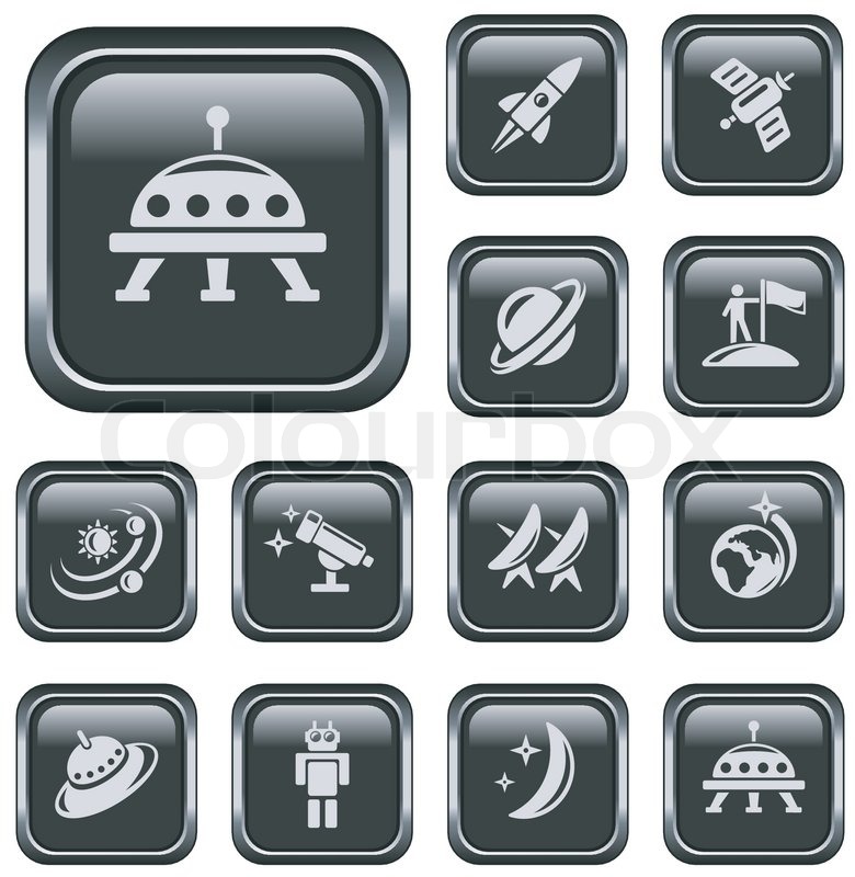Space button set | Stock vector | Colourbox