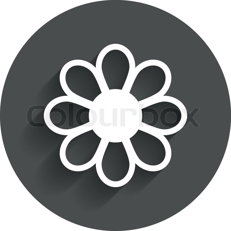 Flower with petals sign icon. Blossom ... | Stock vector | Colourbox