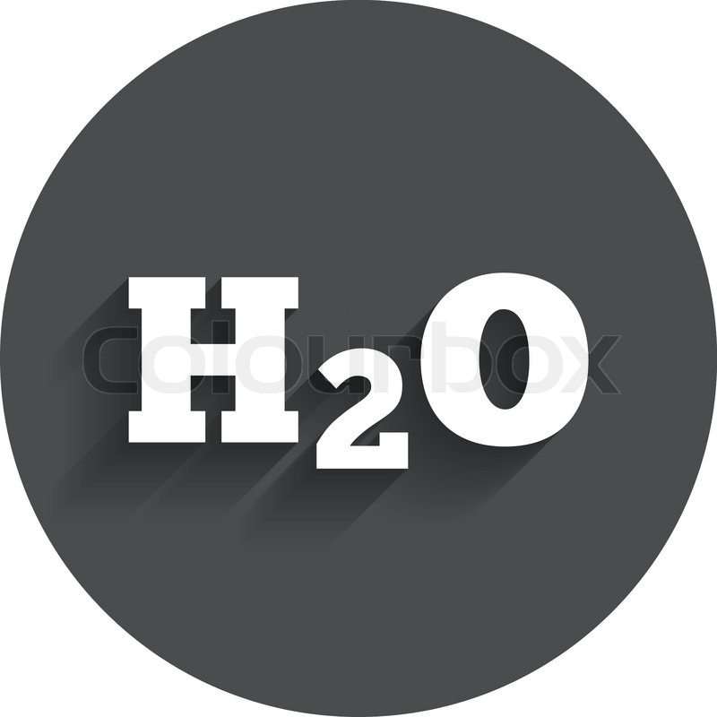 H2O Water formula sign icon. Chemistry ... | Stock vector | Colourbox