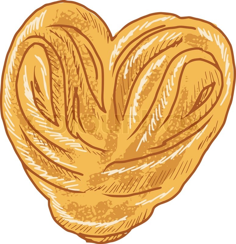 Hand drawn, sketch illustration of bun | Stock vector | Colourbox