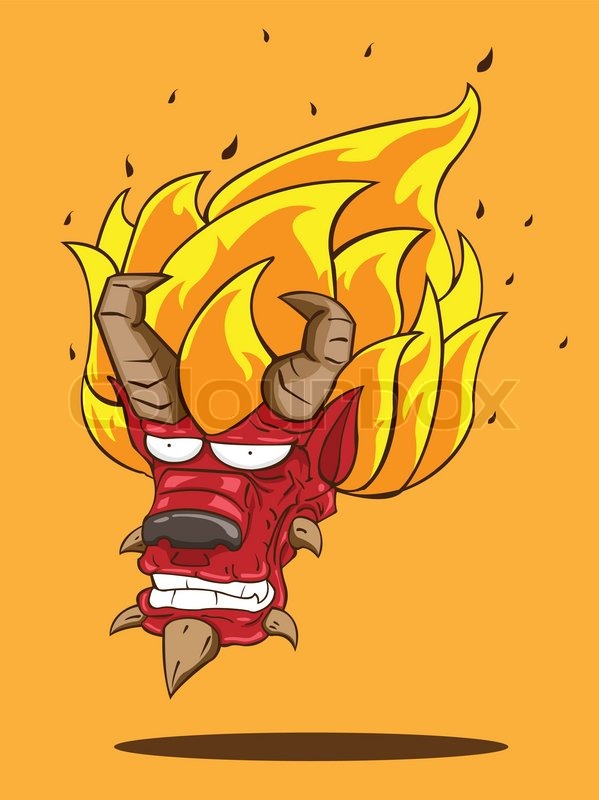 Monster halloween, Red Devil orange ... | Stock vector | Colourbox