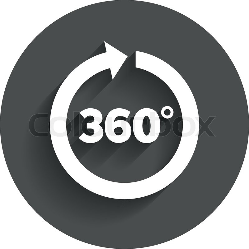Angle 360 degrees sign icon. Geometry ... | Stock vector | Colourbox