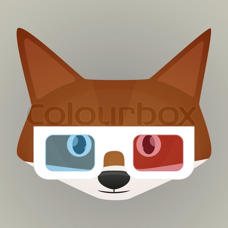 Illustration of a cartoon fox avatar | Stock vector | Colourbox